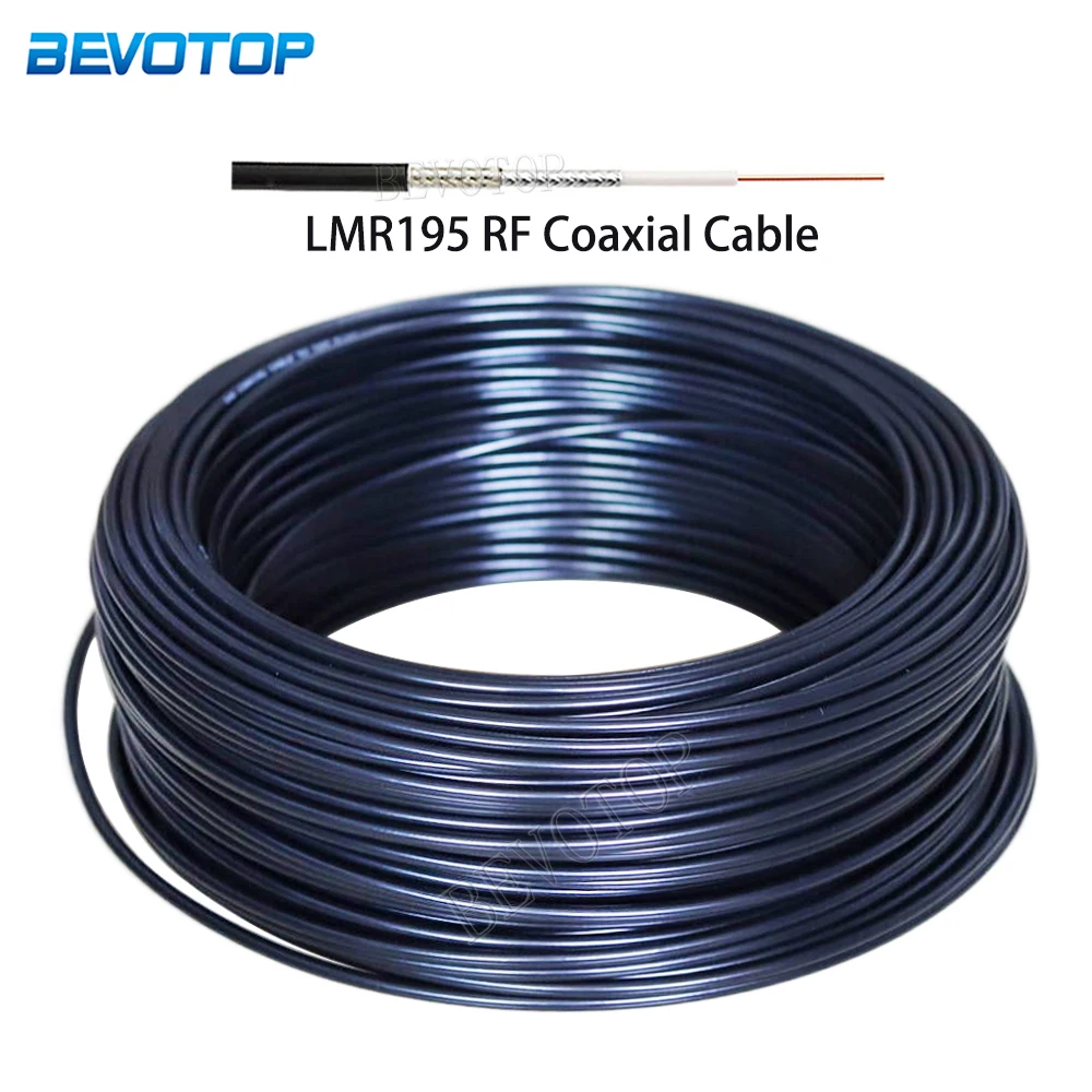 Black LMR195 Coaxial Cable High Quality Low Loss 50 Ohm 50-3 LMR-195 RF ...