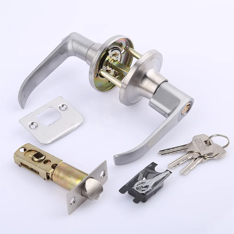 Sharp-three-bar-handle-lock-universal-indoor-door-handle-lock-bathroom ...