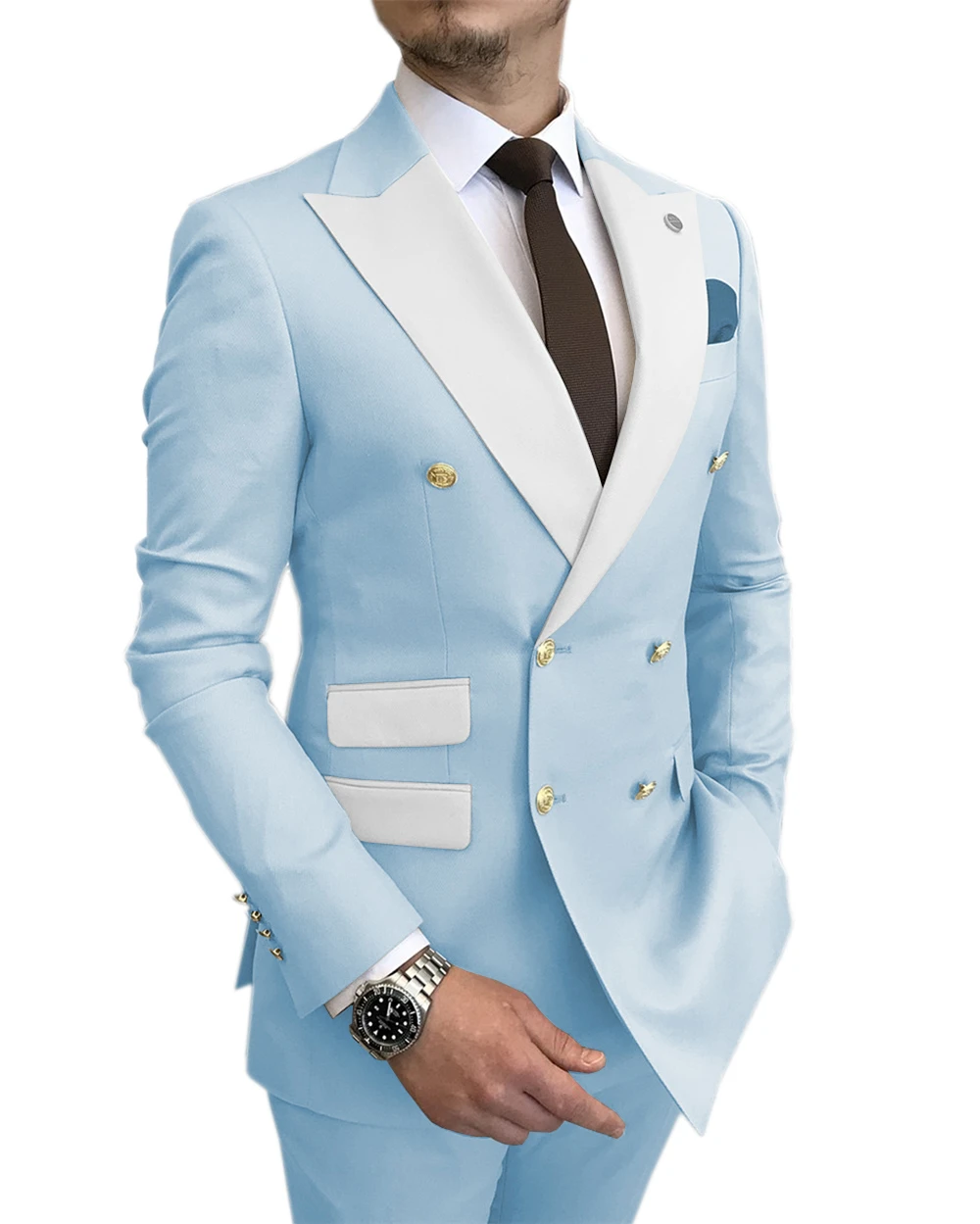 Smoking Jacket Mens Suits Blue | Smoking Tuxedo Suit Jacket | Blue ...