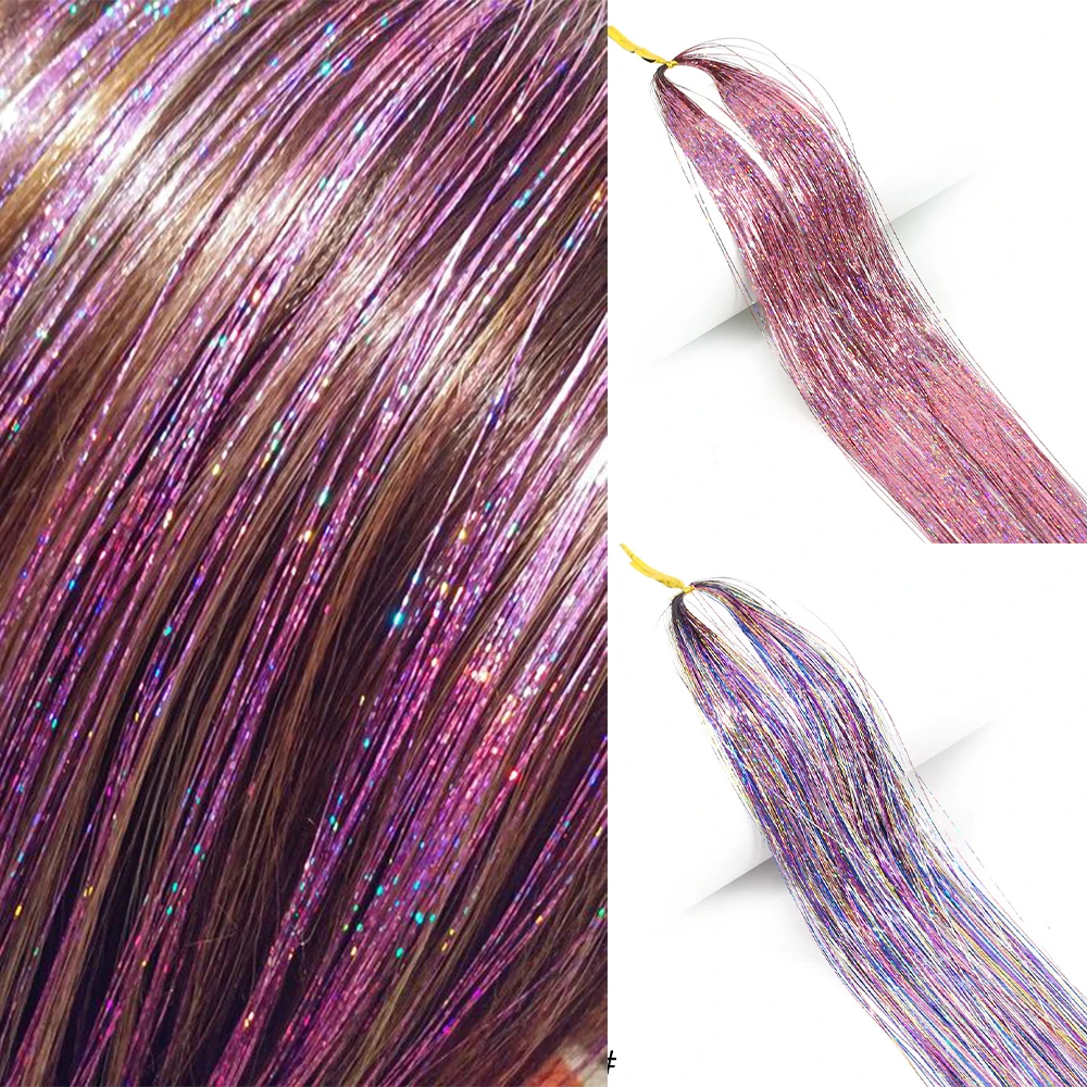 MISSQUEEN-Synthetic-Shiny-Threads-16-Colors-Glitter-Hair-Tinsel-Kit ...