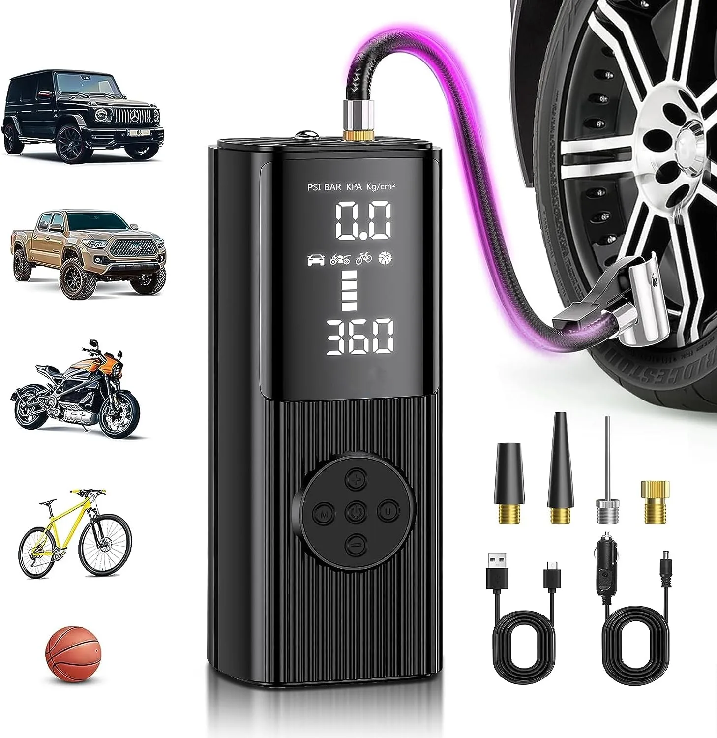 9000mAh-Portable-car-wheel-inflator-12V-car-tire-air-pump-150PSI-Car ...