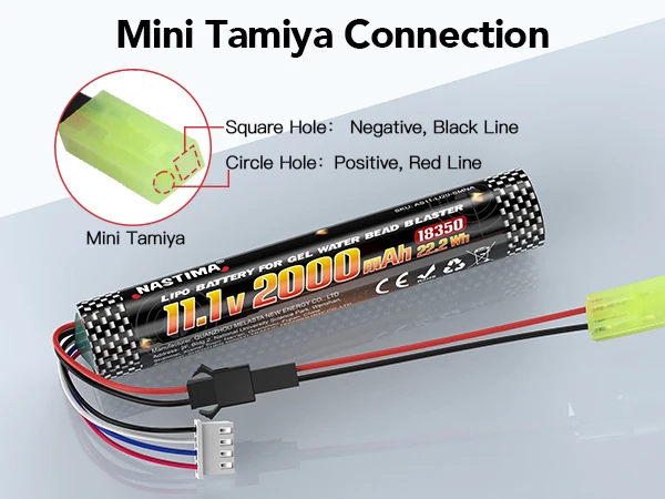 Splat Gun Battery Bateria LiPo Airsoft De 11.1V 2000mAh 30C Bateria ...