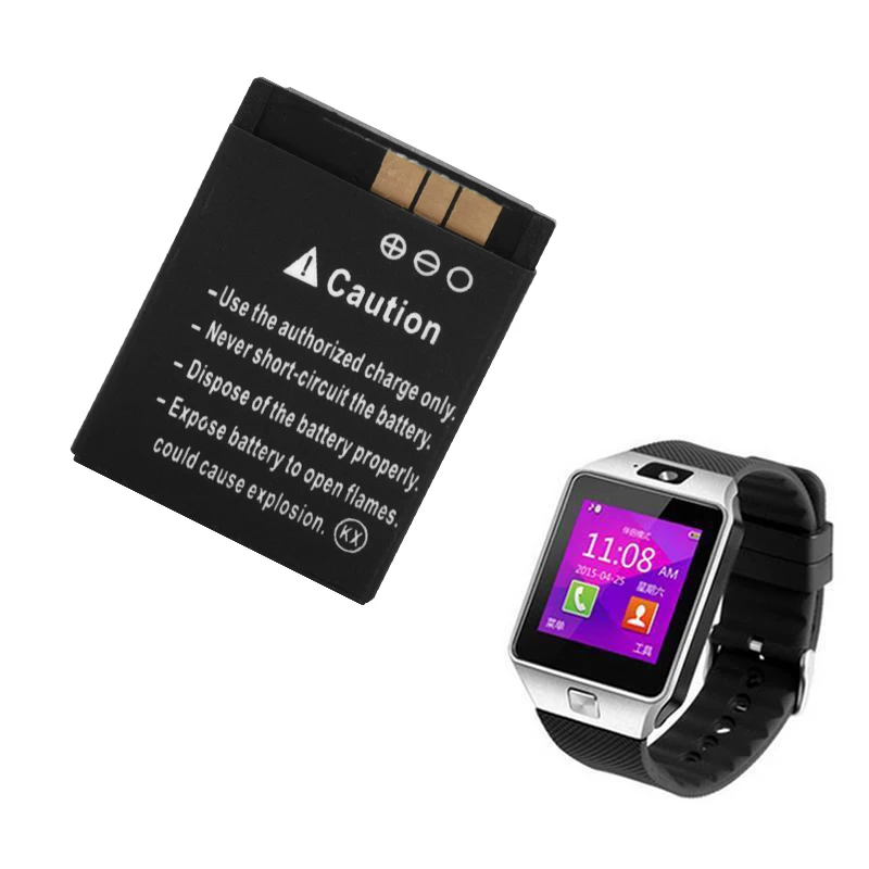 1pc Rechargeable Li-ion Polymer Battery For Dz09 Smart Watch 380mah 3 ...