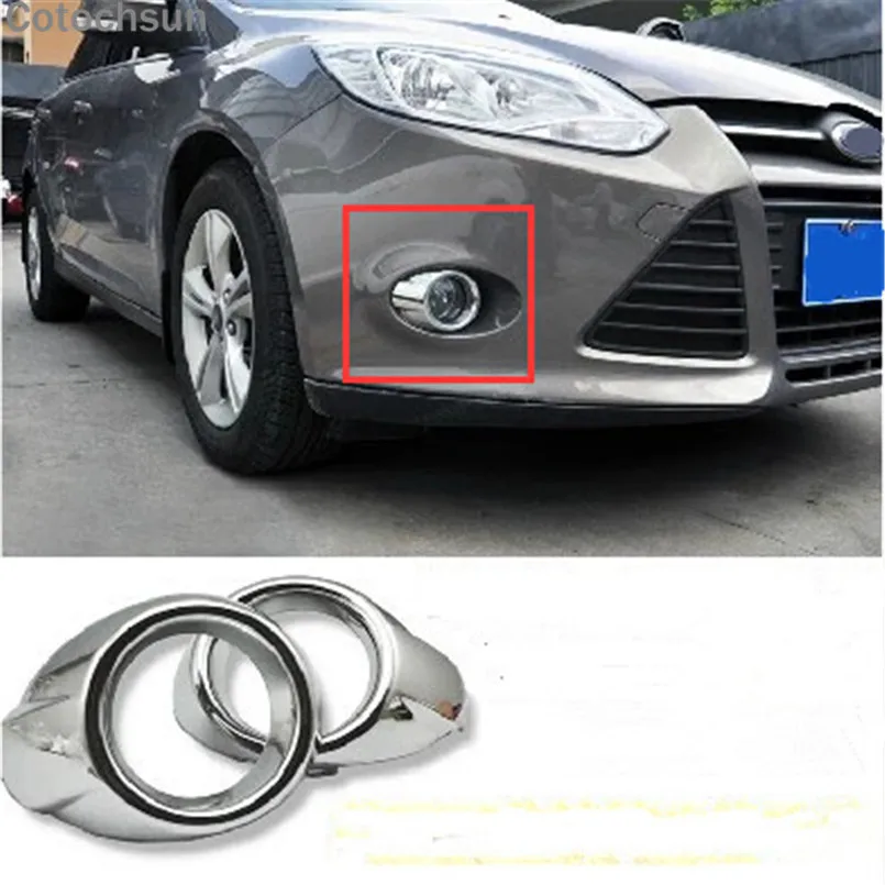 Abs Chrome Front Rear Fog Lamp Cover Fog Light Trim Cover Case For Ford ...