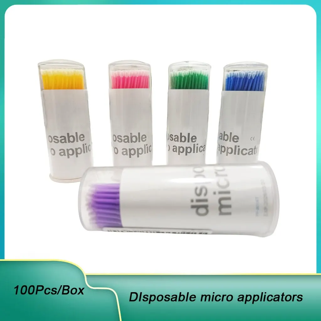 100Pcs-Bottle-Dental-Disposable-Micro-Brushes-Applicators-Micro-Brush ...