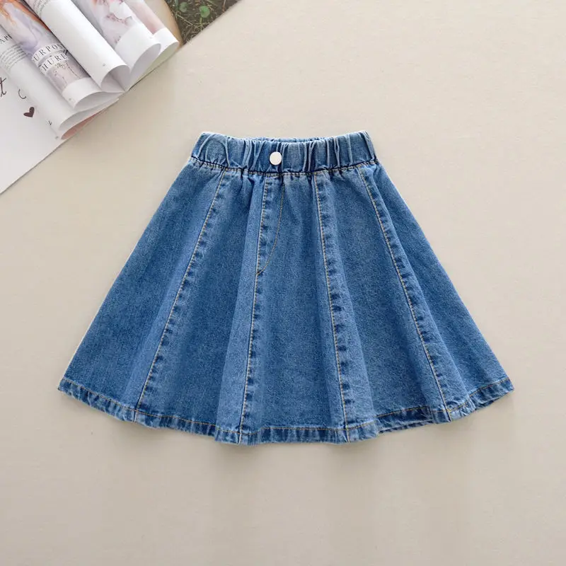 2025 Children's Clothing Denim Skirt Short Style Girls A-line Skirts ...