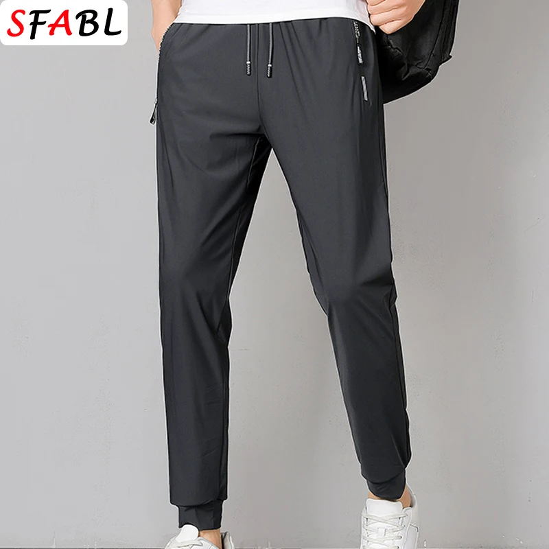 Thin Breathable Casual Pants Men Summer Gym Fitness Sweatpants Men ...