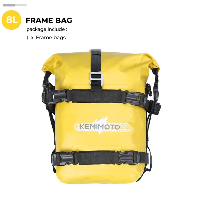 KEMIMOTO Motorcycle Bag Waterproof PVC Tail Bags Reflective Tail Duffle ...