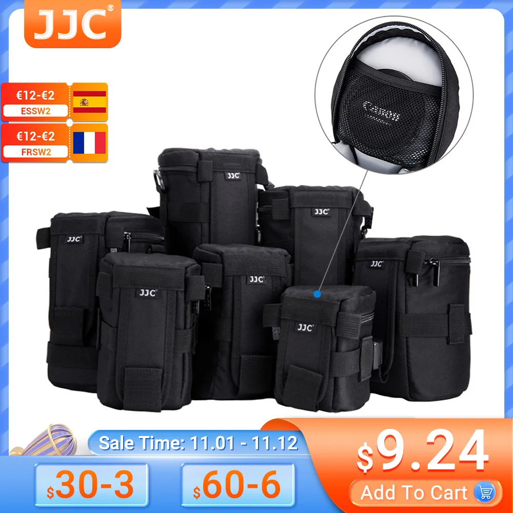 JJC Camera Lens Bag &Belt Waterproof Lens Case Storage Pouch for Canon ...