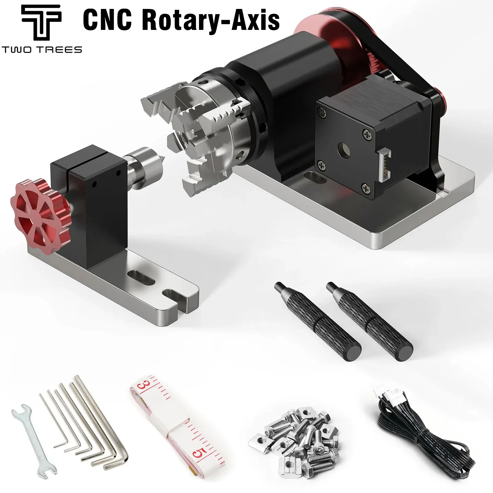 TwoTrees-CNC-4th-Axis-Rotary-Axis-For-TTC450-CNC-Milling-Machine-3-Jaw ...