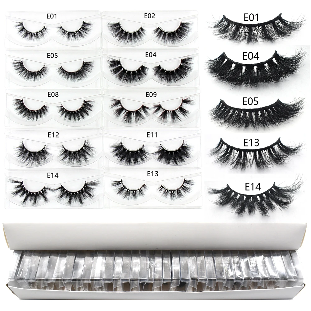 Bulk Items Wholesale Mink Lashes 3D Fluffy Wispy 12mm-20mm Eye Lashes ...