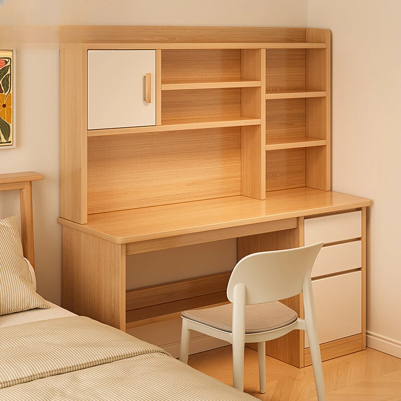 Learning-bookcase-bookcase-integrated-desk-home-desktop-computer-office ...