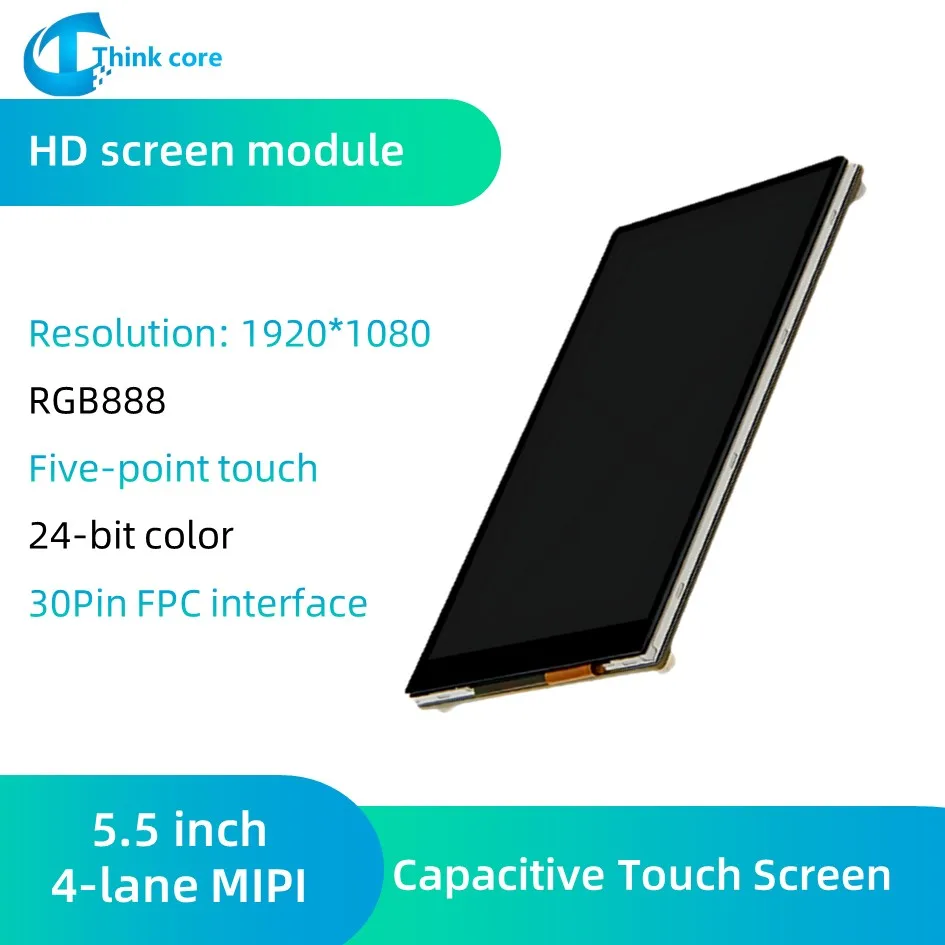 5.5 Inch 1920X1080 MIPI Interface 5-point Touch Color Depth 24-bit ...