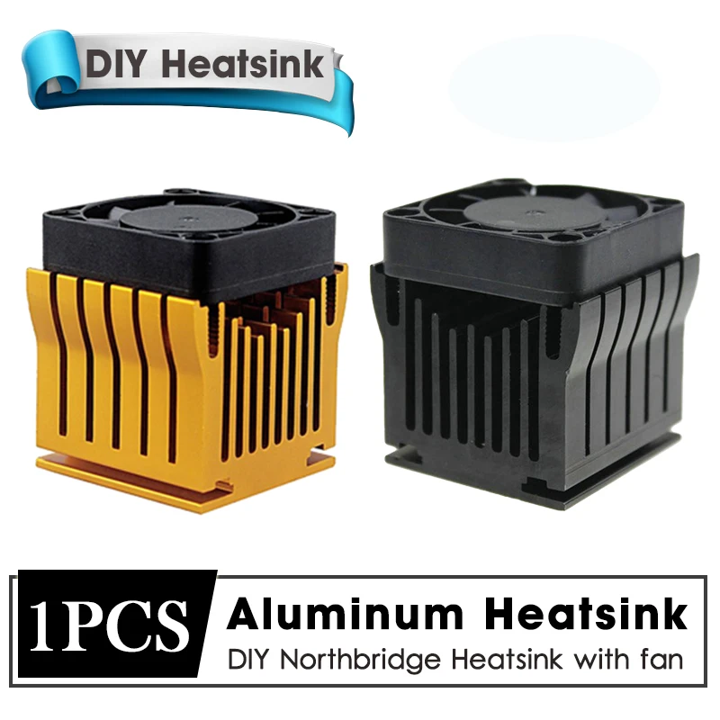 DIY Aluminium NorthBridge Motherboard Chipset Heatsink Cooler w/4cm Fan ...
