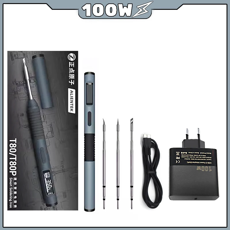 T80-Electric-Soldering-Iron-100W-Adjustable-Digital-Display-MiNi ...