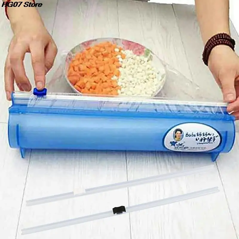33cm Home Plastic Wrap Dispensers And Foil Film Cutter Food Cling Film ...