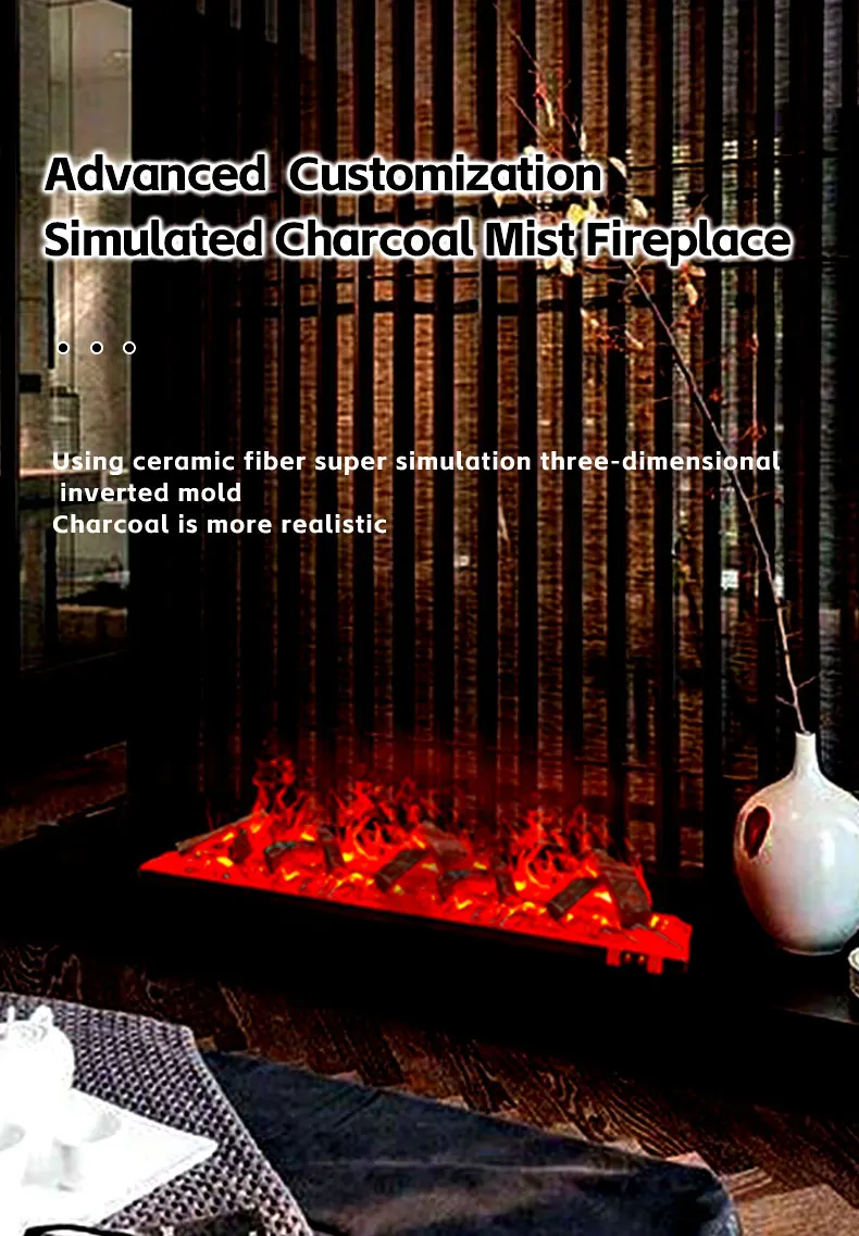 3D embedded Atomized Decoration Humidifier Electronic Fireplace Core ...