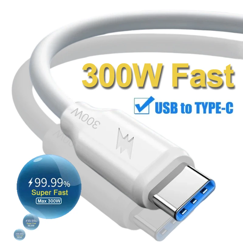 Universal 300W Super Fast Charging USB Type C Data Cable USB To Type C ...