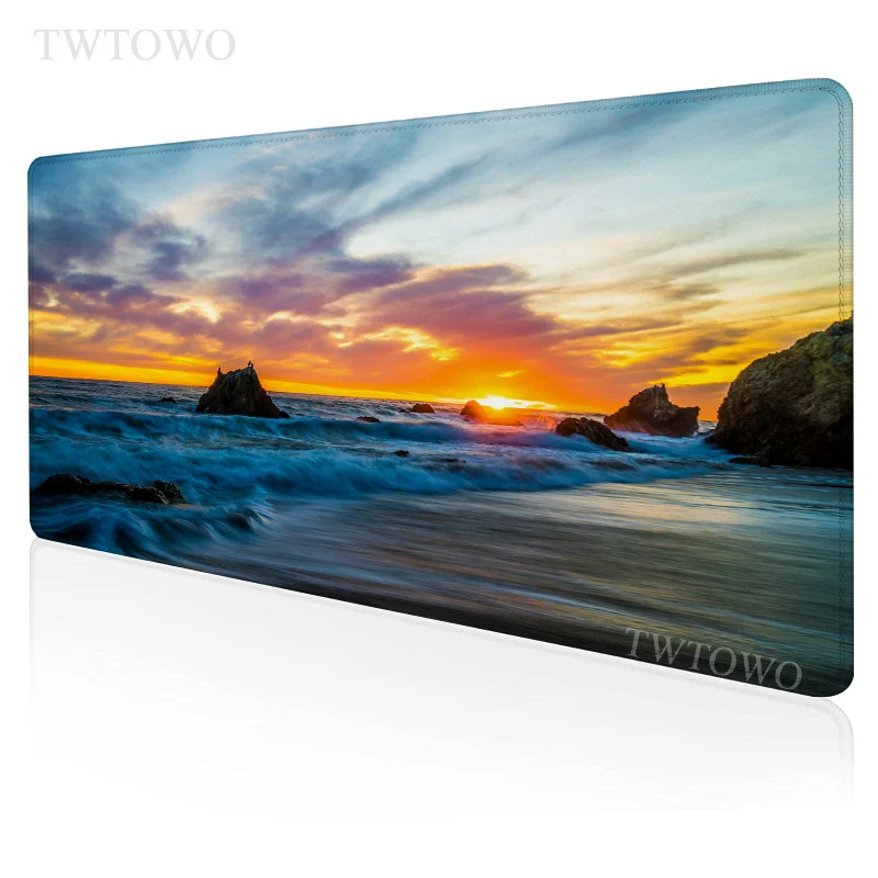 Beach Waves Mouse Pad Gaming Xl New Home Mousepad Xxl Desk Mats Natural ...