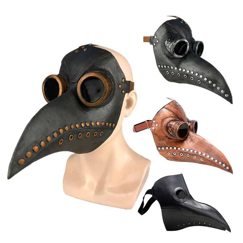 Halloween-Black-Rubber-Plague-Doctor-Mask-Plague-Doctor-Costume ...