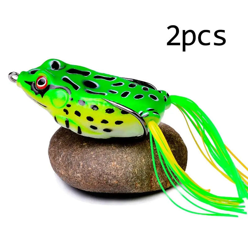 Frog-Lures-2pcs-Soft-Tube-Bait-Plastic-Fishing-Lure-With-Hooks-Top ...