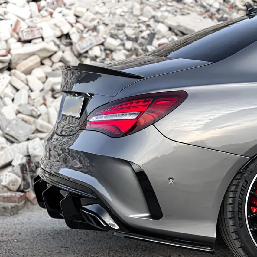 Car-Rear-Bumper-Lower-Diffuser-Lip-Body-Kit-For-Mercedes-Benz-CLA-Class ...