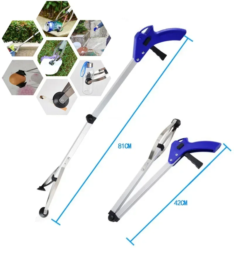 Reaching-Pick-Up-Tool-Clamp-Trash-Grabber-Aluminum-Alloy-Home-Portable ...