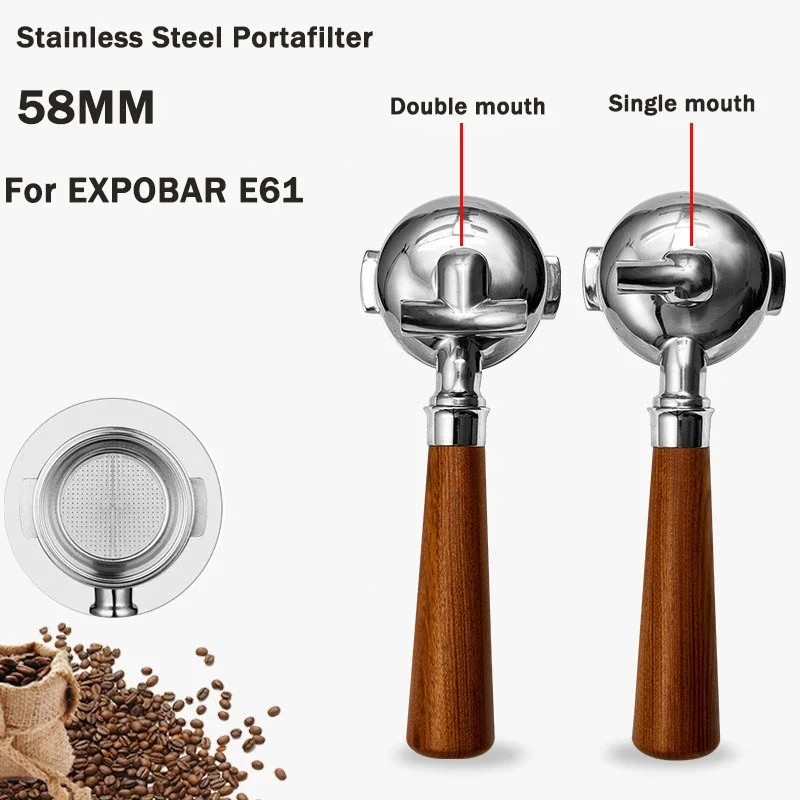 58mm-Single-Double-Mouths-Spout-Coffee-Portafilter-Filter-Holder-For ...