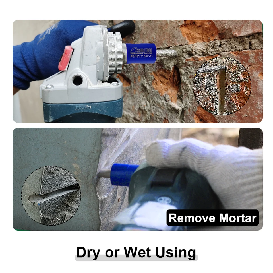 Mortar Removal Mortar Raking Bit Diamond - Carbide Tipped Tuck Pointing ...