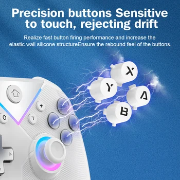 Switch pro gamepad with dual motor vibration switch Game controller with 6-axis gyroscope ...