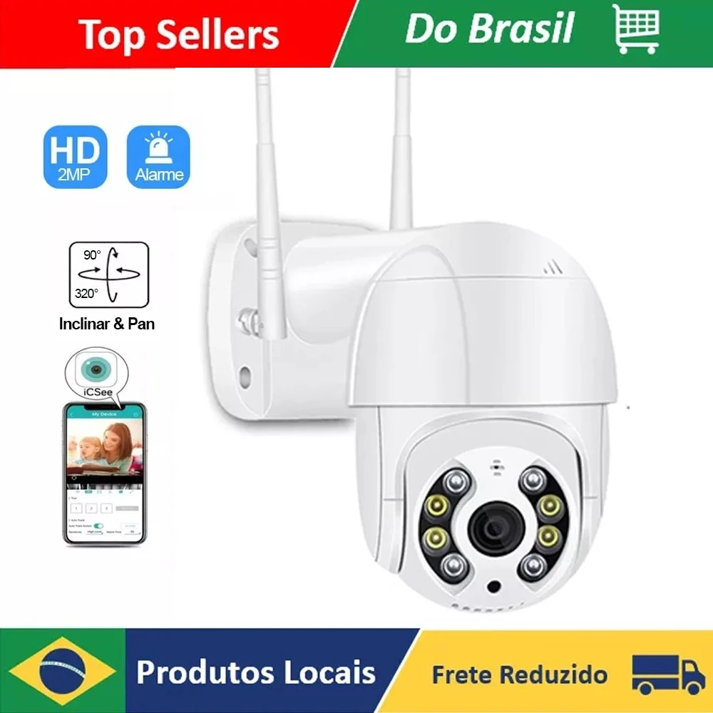 3MP Smart Câmera de Segurança Wifi Camera IP sem fio externa 360 Dome ...