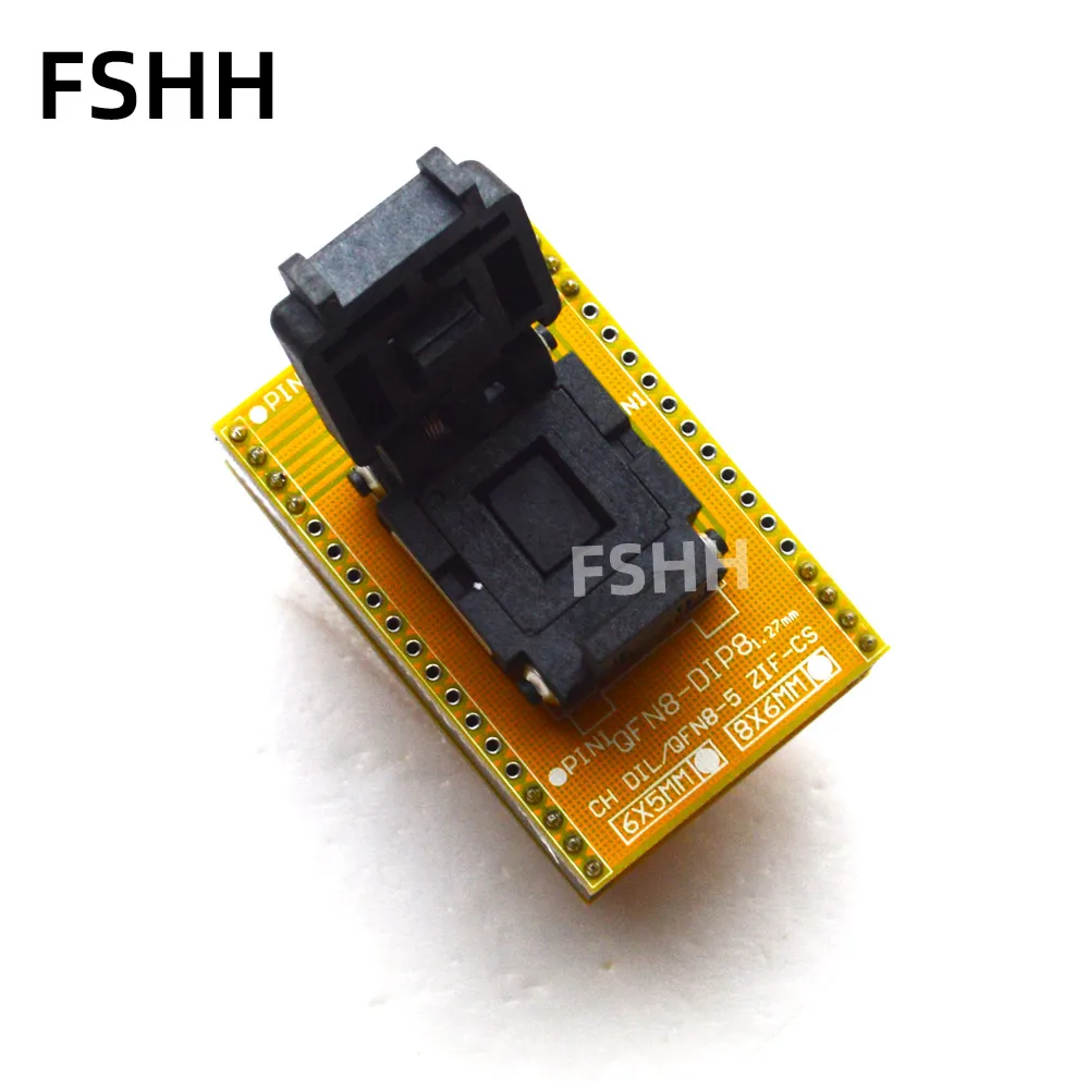 Clam-shell Socket Qfn8 To Dip8 Programming Adapter Wson8 Dfn8 Mlf8 Test ...