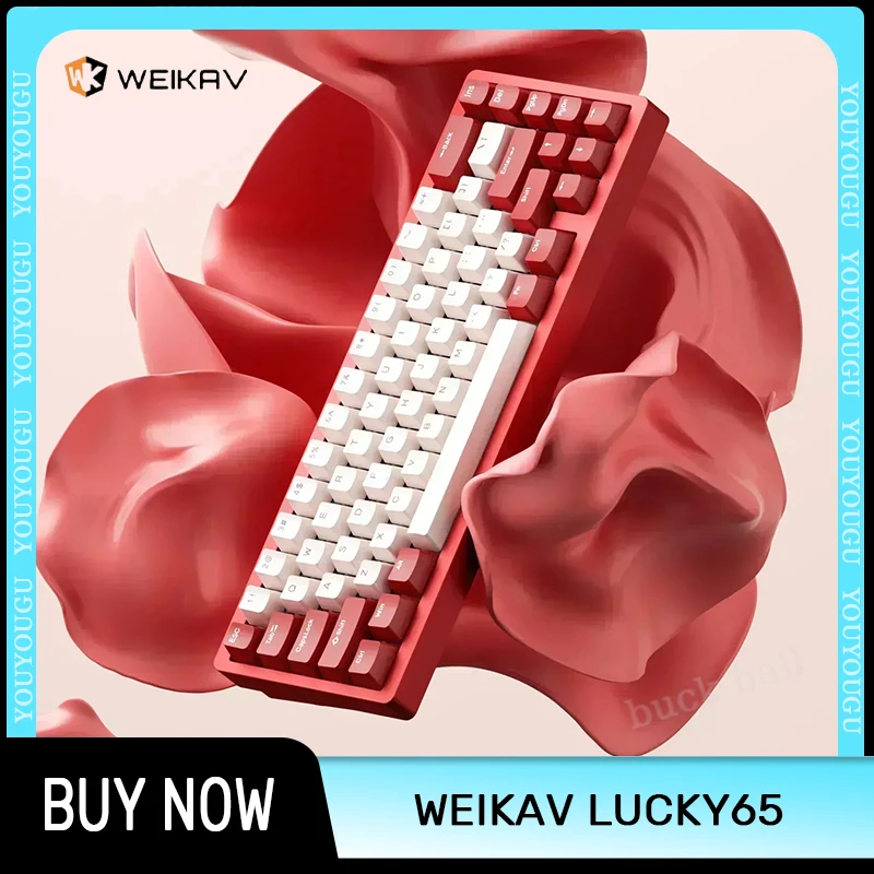 New-Weikav-Lucky65-Gamer-Mechanical-Keyboard-Kits-Aluminum-Alloy-3-Mode ...