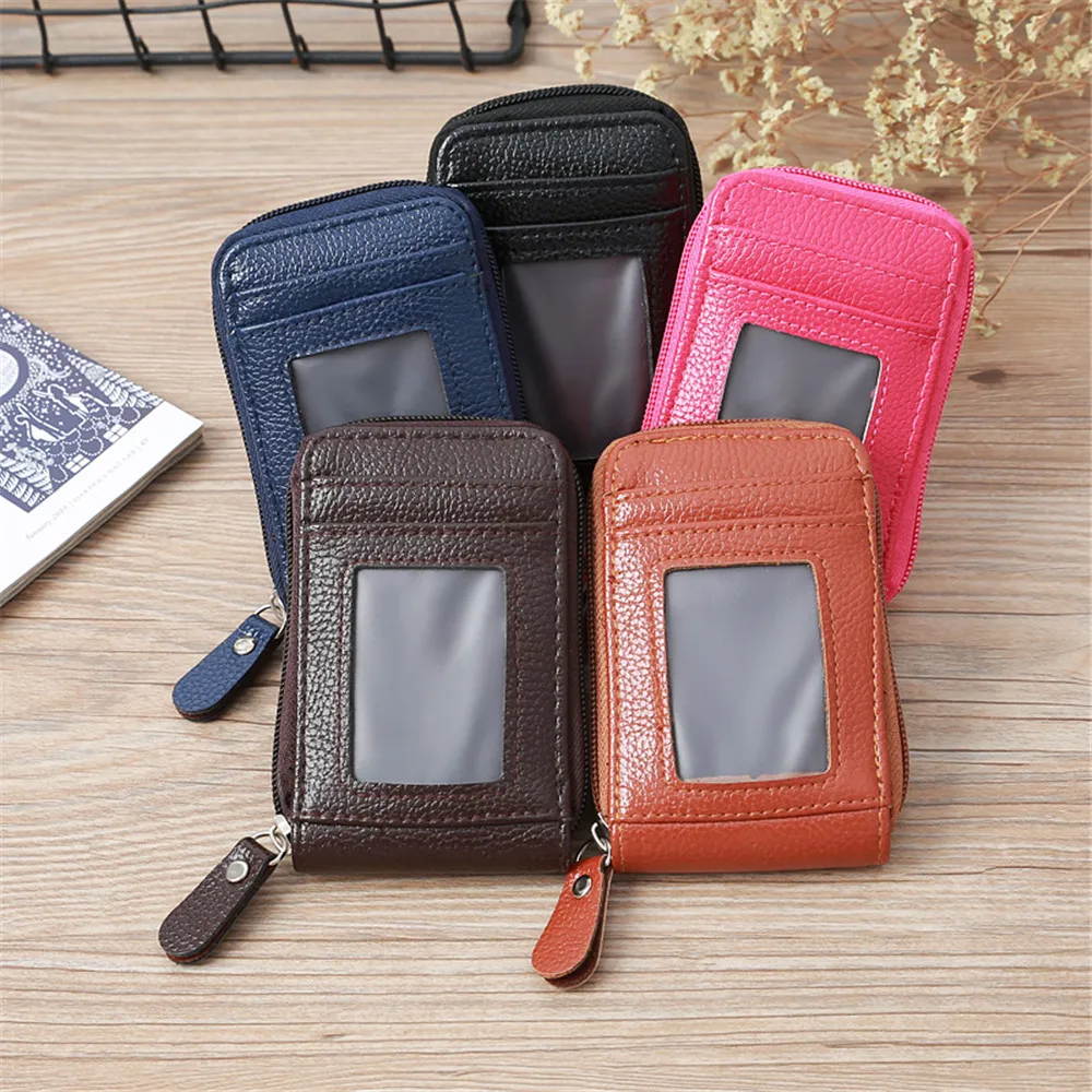 Mini-billetera-de-cuero-Unisex-para-hombre-y-mujer-tarjetero-delgado-de ...
