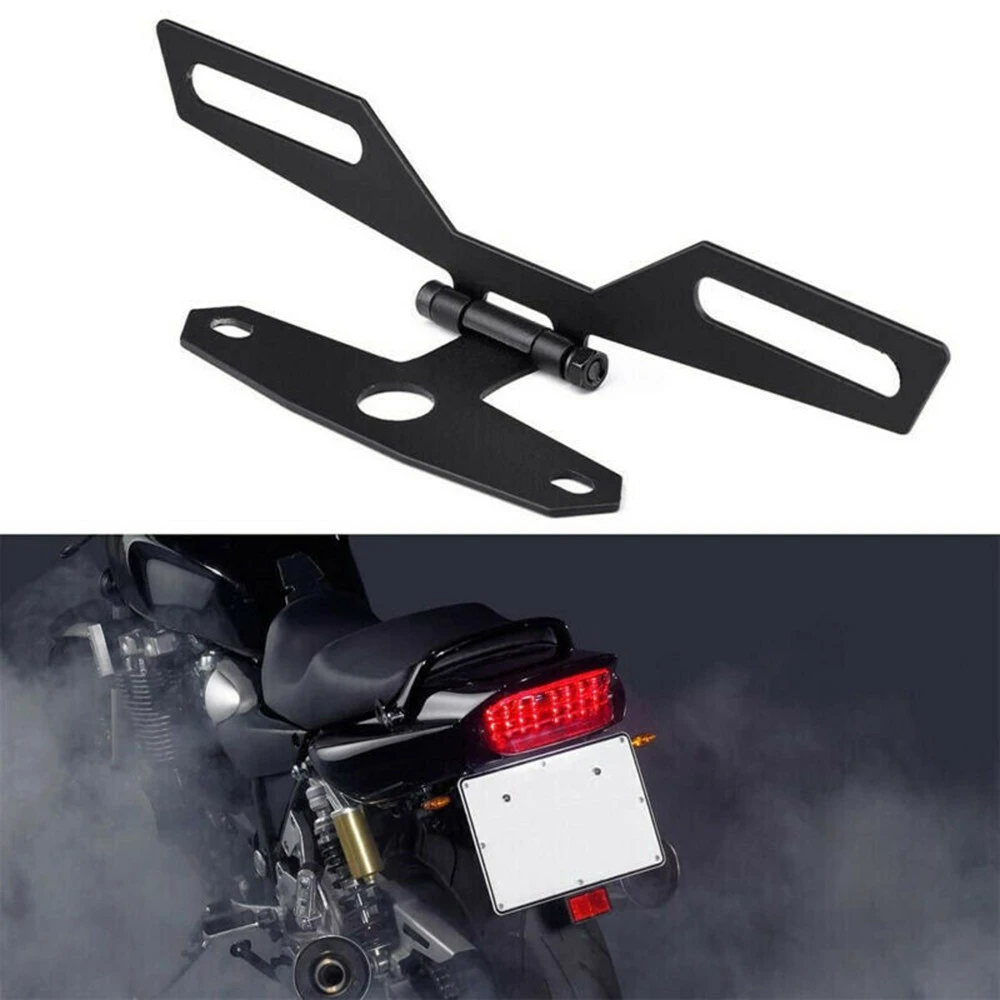 Motorbike Atv Adjustable Folding License Plate Bracket Tail Fender ...