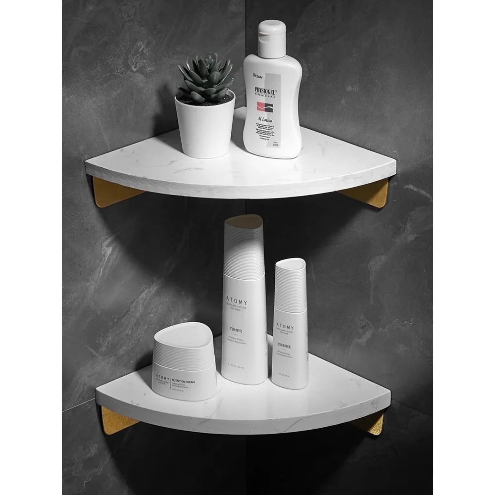 Marble-shelf-Wall-hanging-No-punching-Bathroom-corner-triangular ...