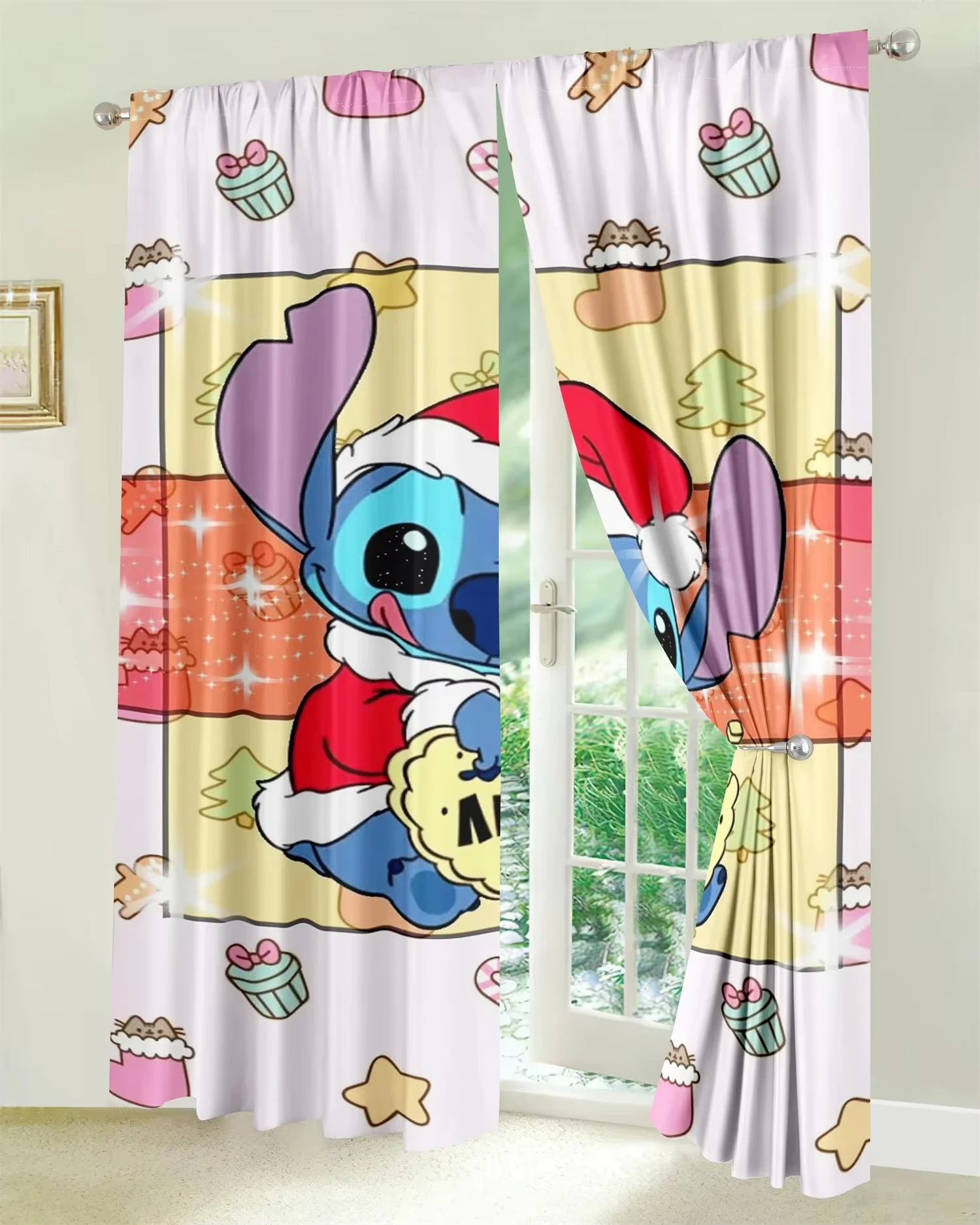 Stitch-Lilo-Stitch-Curtain-Cartoon-Window-Decoration-Pole-Pockets ...