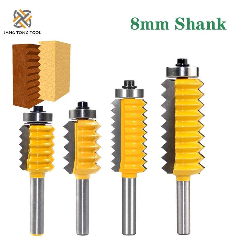 8mm Shank Milling Cutter Finger Joint Glue Raised panel V joint Router ...