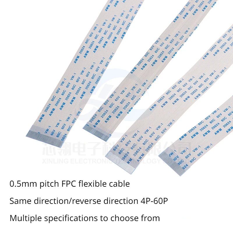10pcs/lot FFC/FPC flexible cable 0.5mm same direction and reverse 4/6/8 ...