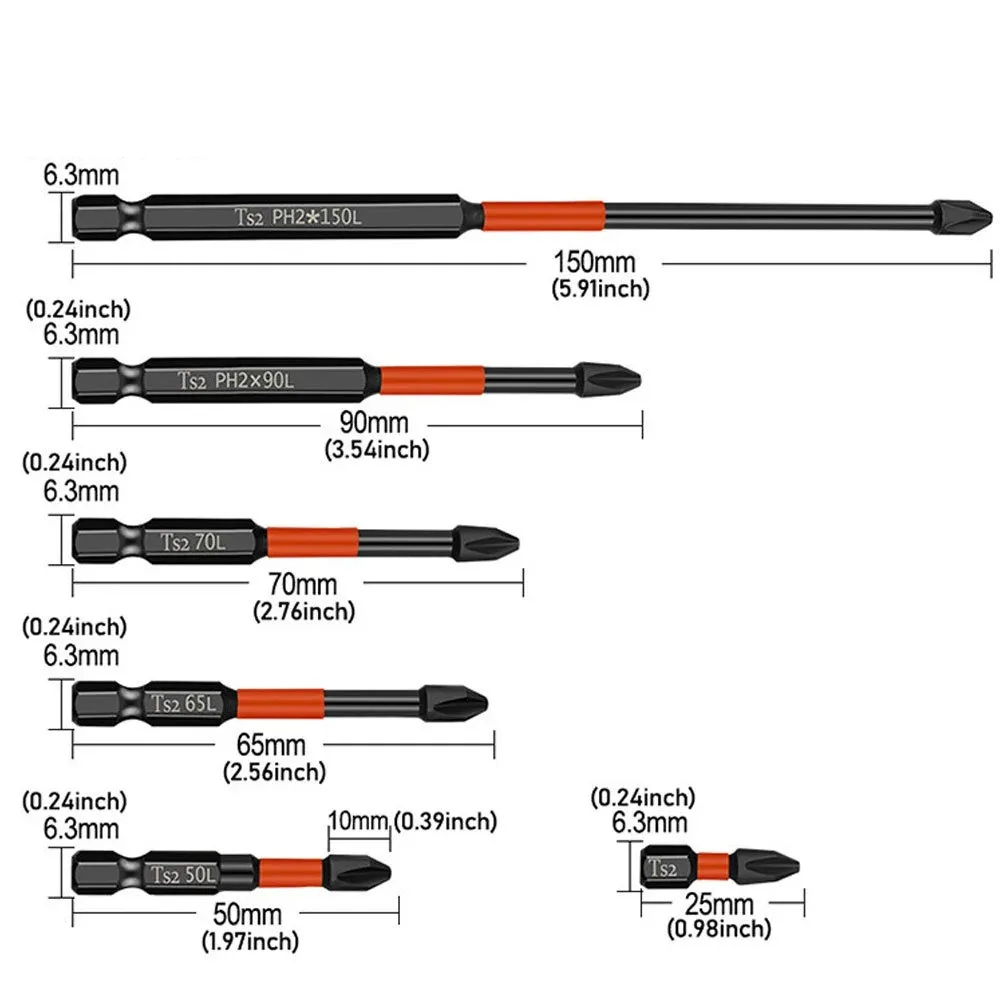 PH2-Magnetic-Cross-Screwdriver-Bit-Set-Phillips-Impact-Batch-Head ...