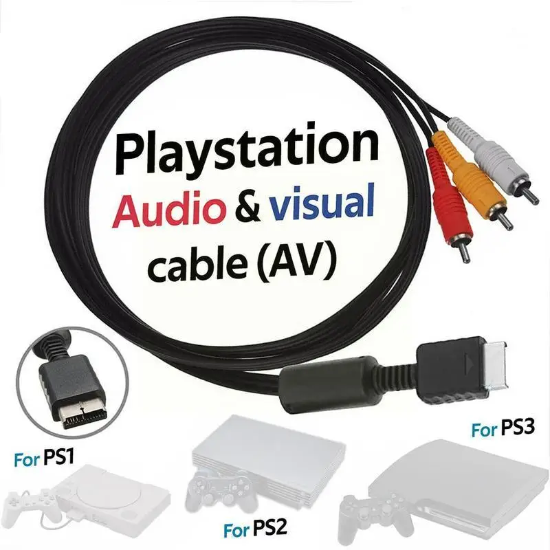 AV-Video-Cable-TV-Audio-Video-Stereo-Cable-A-V-PS-PS3-For-Playstation ...