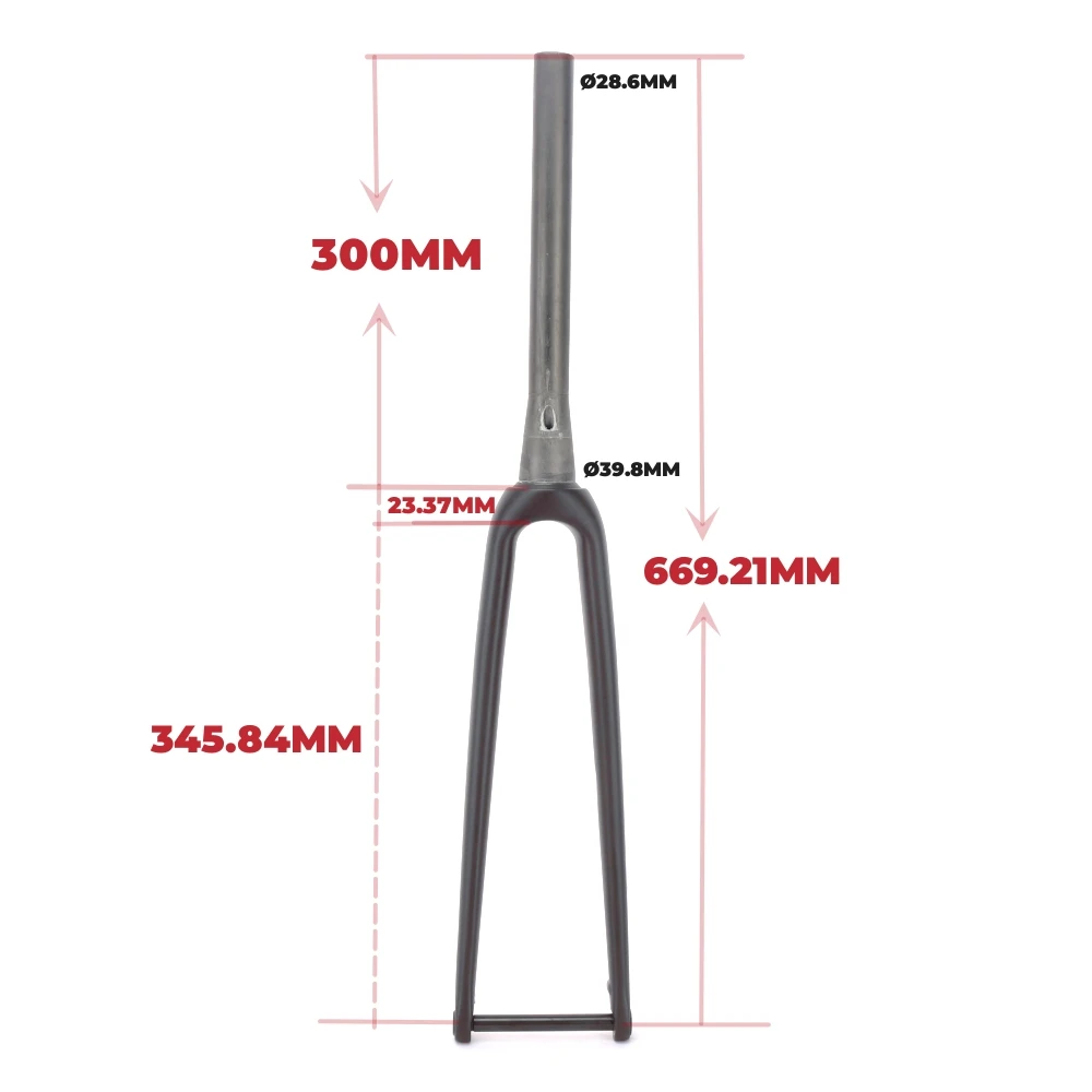 Winow 2024 New Super Light 47mm Rake Bicycle Front Carbon Fork Taper 39 ...