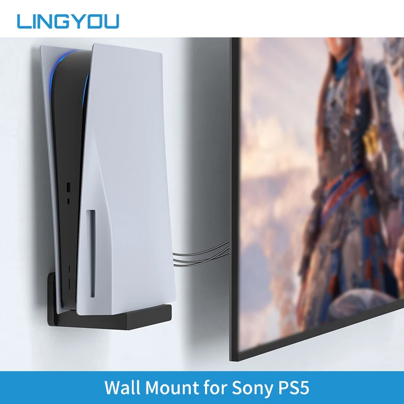 LINGYOU-Wall-Mount-Playstation-5-Space-Saving-Stand-Bracket-Hanger ...