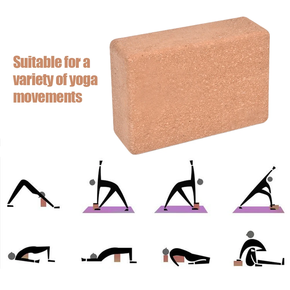 Bloques de Yoga de corcho, bloques de estiramiento muscular amarillo ...