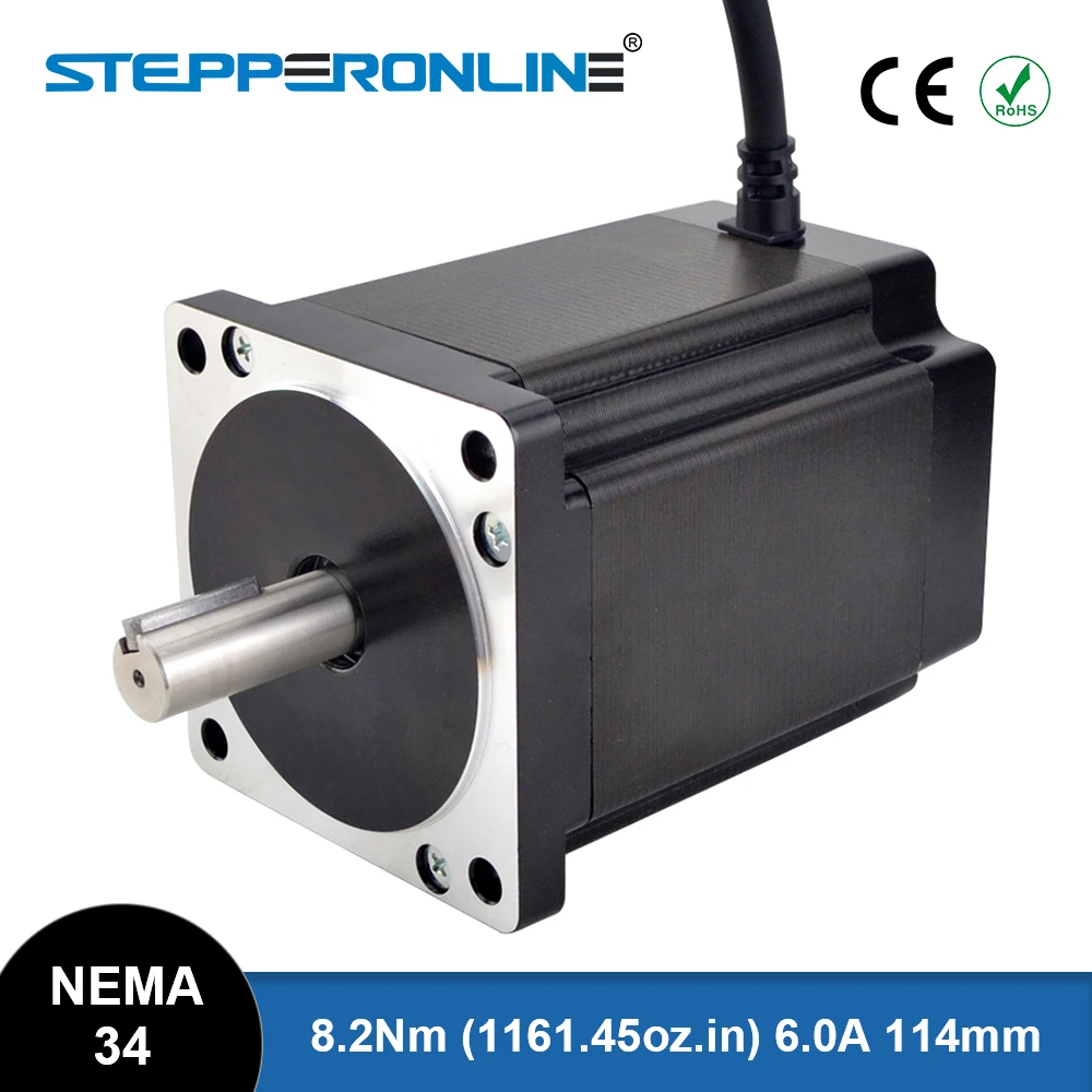 STEPPERONLINE Nema 34 Stepper Motor 8.2Nm 6A 86x114mm Nema34 Open Loop ...