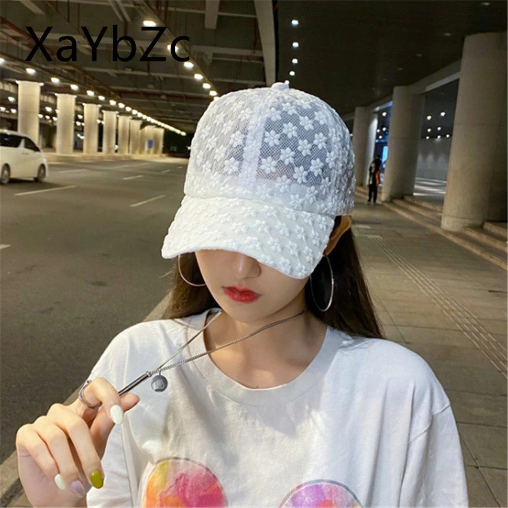 Lace-FlowerThin-Baseball-Cap-Women-Summer-Sunscreen-Sun-Hollow-Hat ...