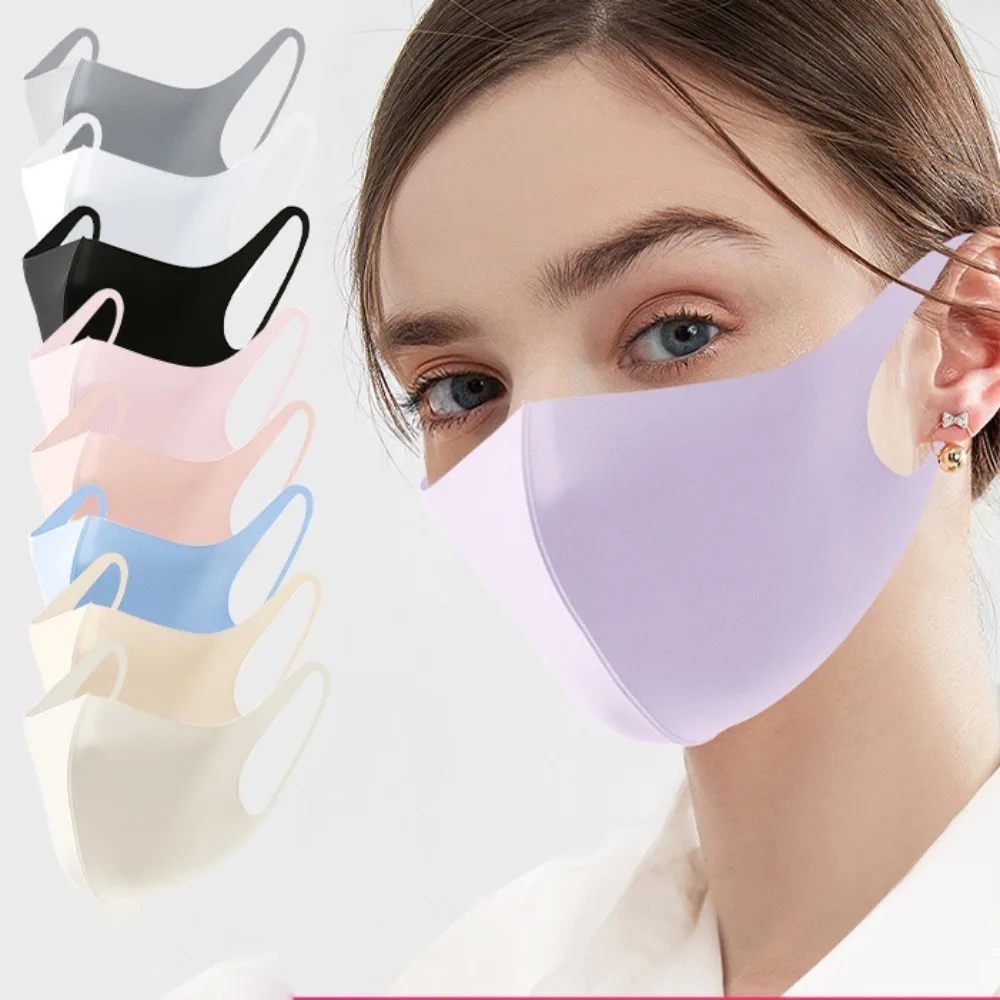 Breathable Ice Silk Mask Fashion Anti-UV Anti Pollen Anti-sun Mask ...