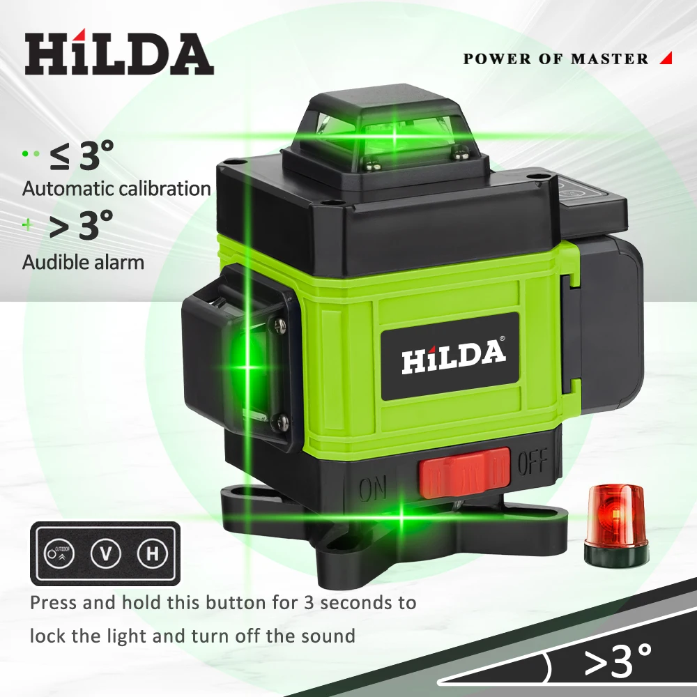 HILDA-4D-16-Lines-Laser-Level-Self-Leveling-360-Horizontal-And-Vertical ...