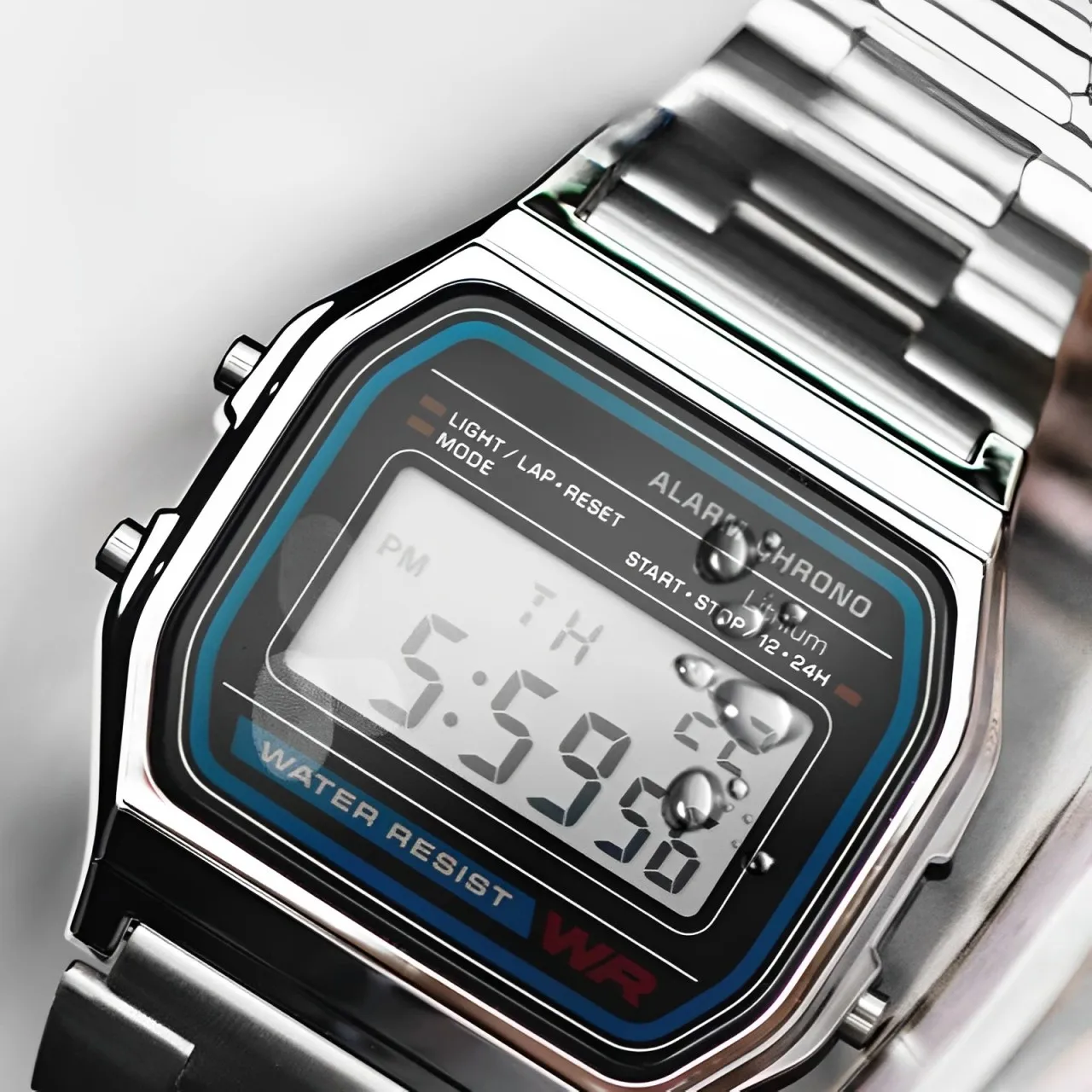 Luxury-F91W-Band-Watch-Waterproof-Retro-Digital-Stainless-Steel-Sports ...