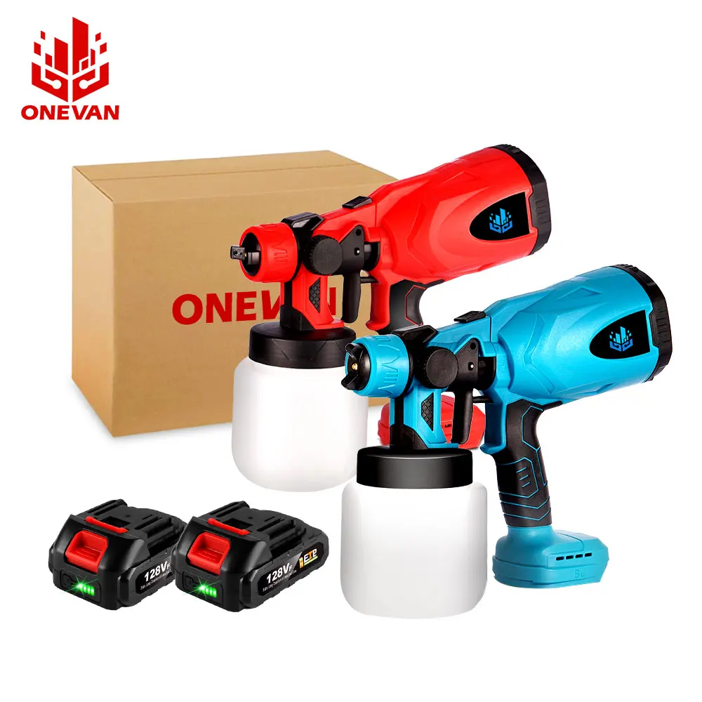 ONEVAN-800ml-Electric-Spray-Gun-Power-Home-Cordless-Electric-Paint ...
